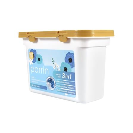 เจลบอลซักผ้าผสมน้ำยาปรับผ้านุ่ม สูตรเข้มข้นพิเศษ PORRIN 15 ชิ้น/กล่อง ...