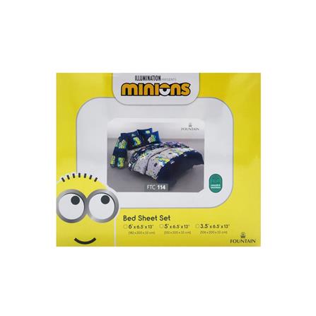 ชุดผ้าปูที่นอน 3.5 ฟุต 3 ชิ้น FOUNTAIN MINIONS FTC114