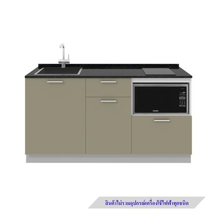 ครัวไม้สำเร็จ STARMARK CONTEBASE166L ท็อปดำ