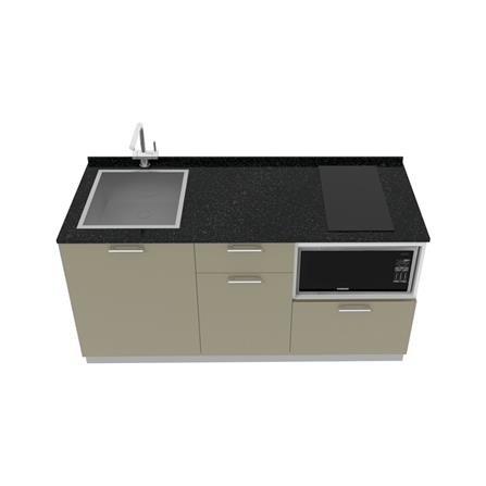 ครัวไม้สำเร็จ STARMARK CONTEBASE166L ท็อปดำ