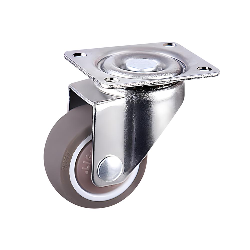 ลูกล้อยาง TPR DEXZON แป้นหมุน ไม่มีเบรก 2 นิ้ว สีดำ