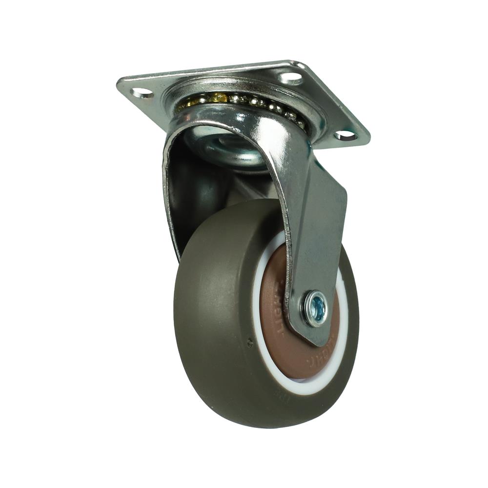 ลูกล้อยาง TPR DEXZON แป้นหมุน ไม่มีเบรก 2 นิ้ว สีดำ