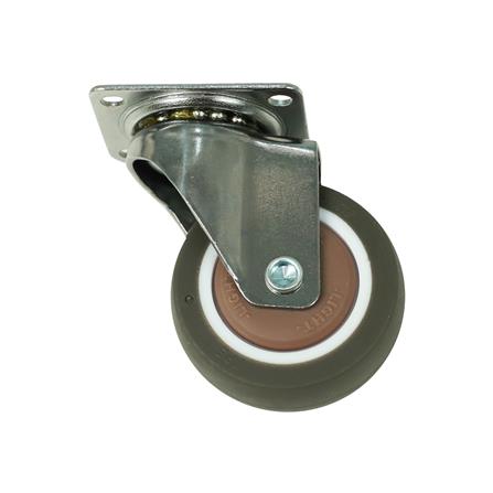 ลูกล้อยาง TPR DEXZON แป้นหมุน ไม่มีเบรก 2 นิ้ว สีดำ