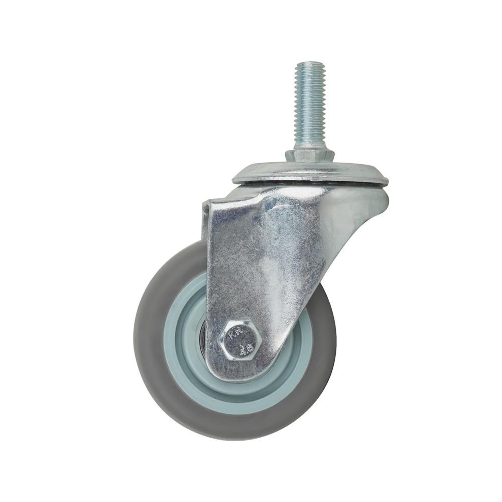 ลูกล้อยาง TPR DEXZON สกรูหมุน ไม่มีเบรก 3 นิ้ว สีเทา