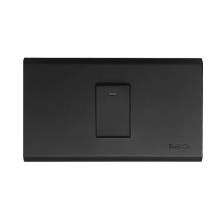 ชุดสวิตช์ 1 ทาง 1 ช่อง ELECKTA N BASIC สีดำ