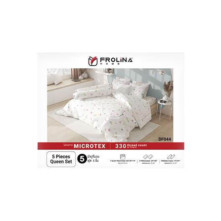 ชุดผ้าปูที่นอน 5 ฟุต 5 ชิ้น FROLINA MICROTEX DF044