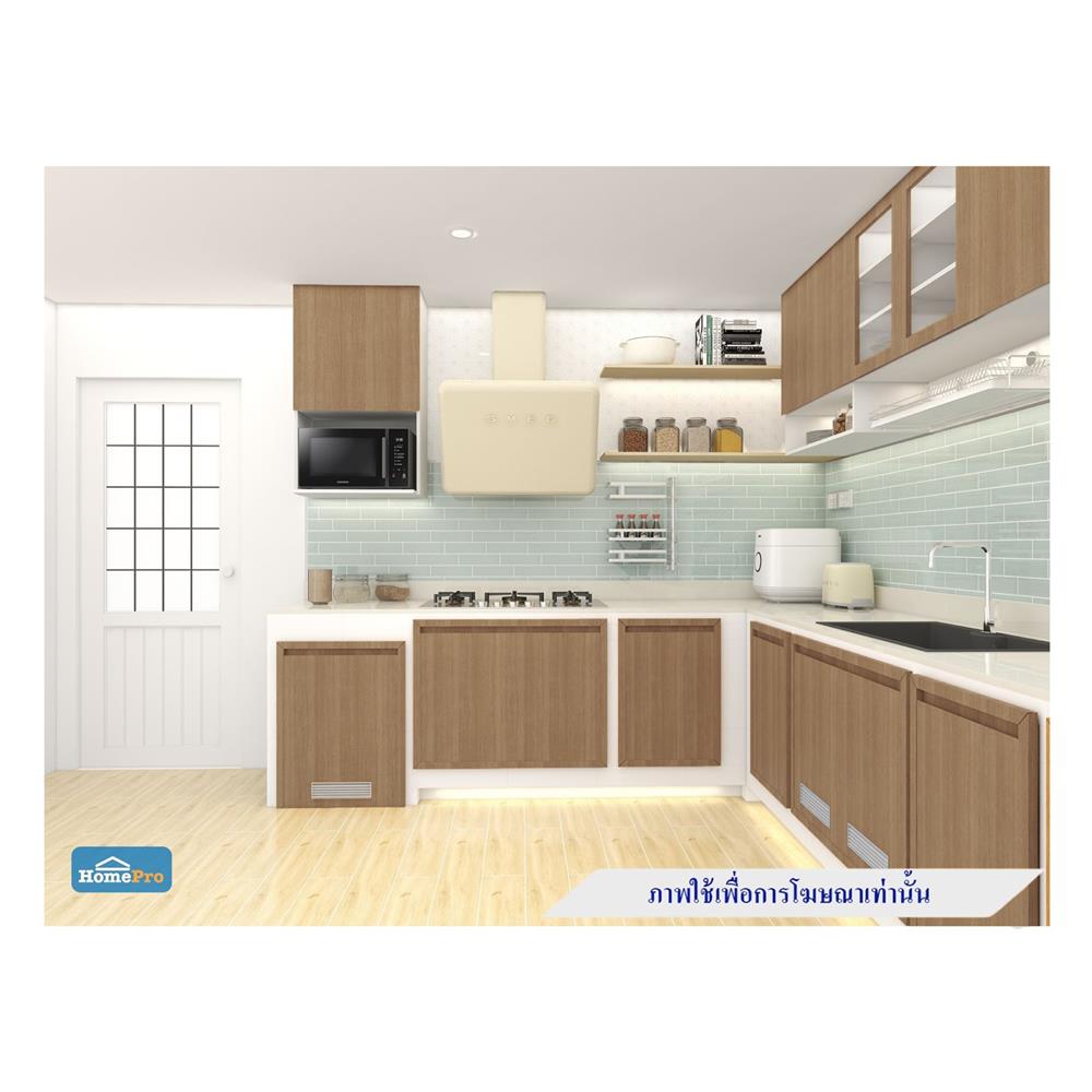ตู้แขวนเดี่ยวไมโครเวฟบานเปิดขวา STARMARK MATTE 100x60 ซม. NOBLE TEAK