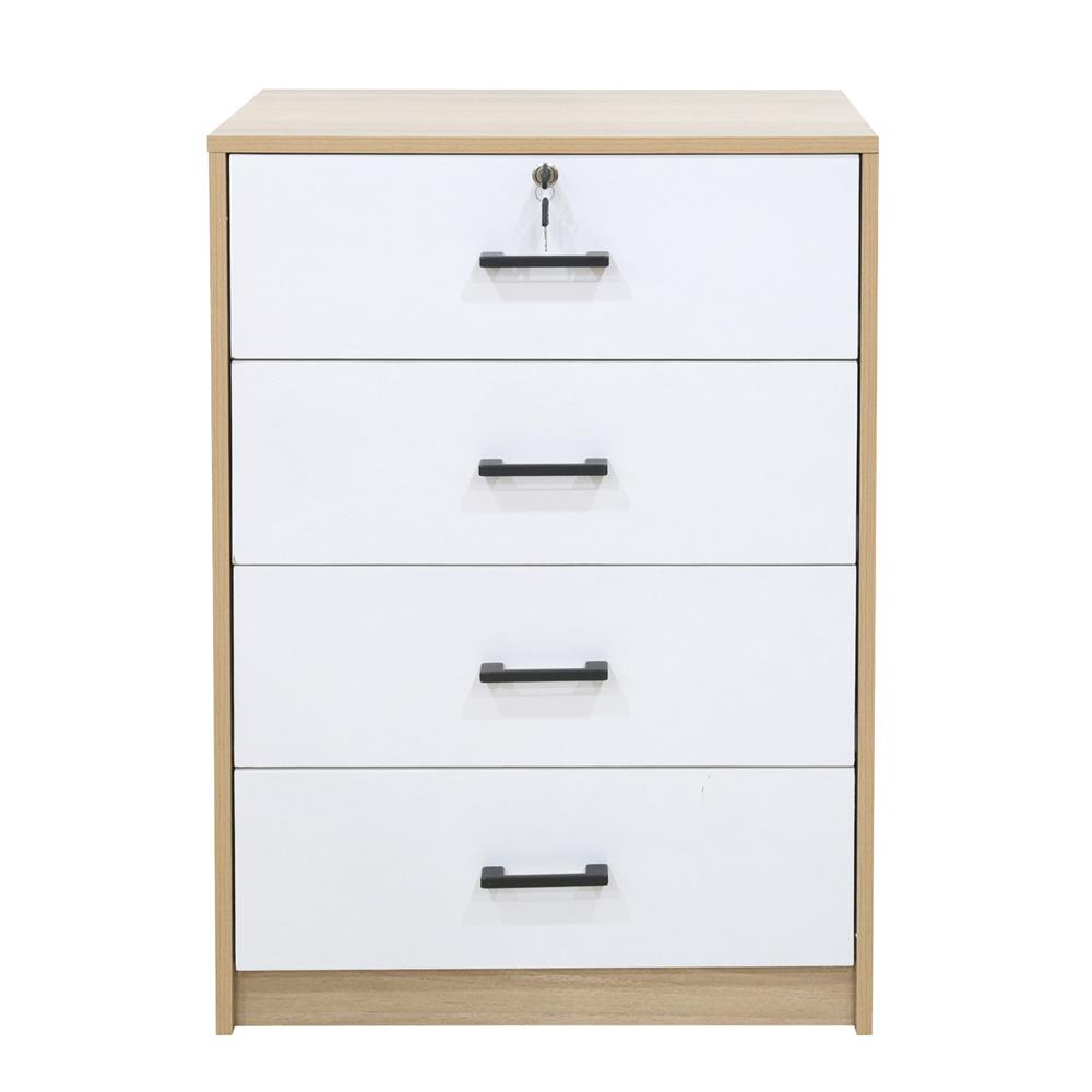 ตู้ลิ้นชัก 4 ลิ้นชัก FURDINI ANY สีไวท์โอ๊ค/ขาว