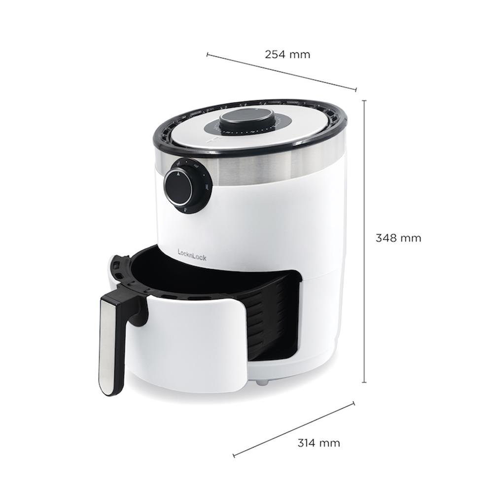 หม้อทอด LOCKNLOCK EJF128WHT 3.5 ลิตร สีขาว