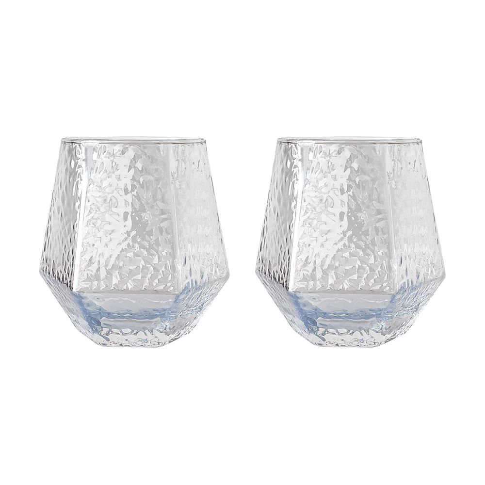 แก้วน้ำ 330ml KECH ANGLE BLUE SAND แพ็ก 2 ใบ