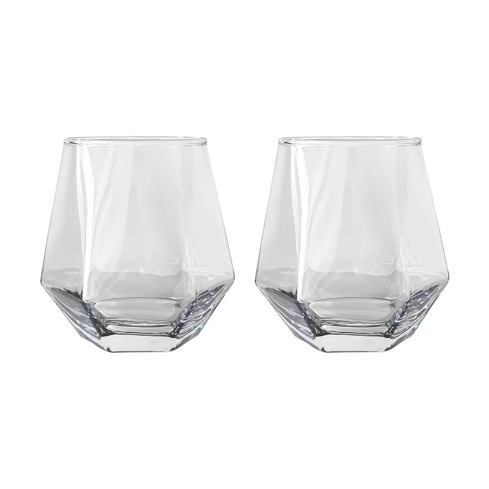 แก้วน้ำ 330ml KECH ANGLE BLACK แพ็ก 2 ใบ