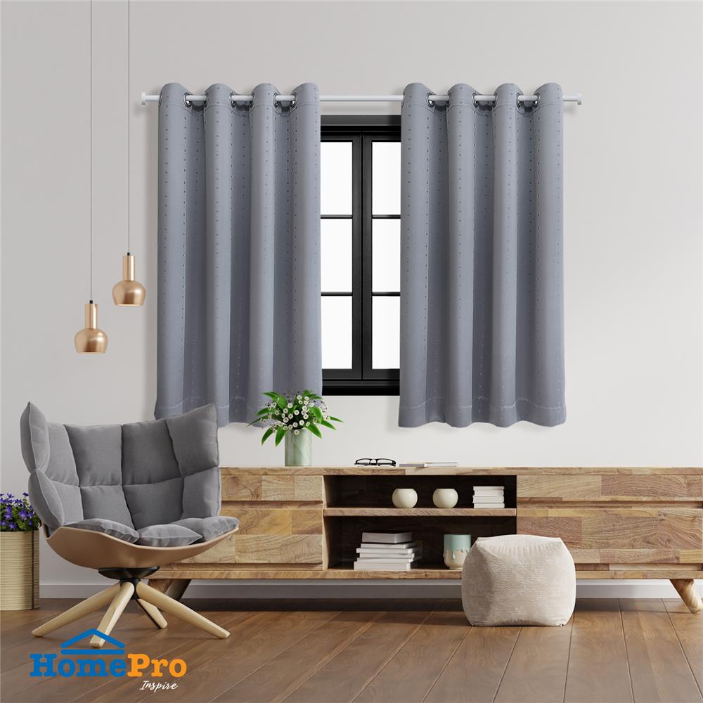 ผ้าม่าน EYELET HOME LIVING STYLE MOON UV 140X160 ซม. สีเทา