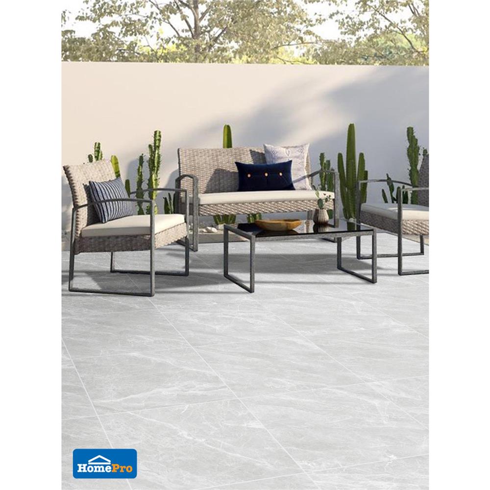 กระเบื้องพื้น 60X60 ซม. TARA เครบี เทาอ่อน A 1.44