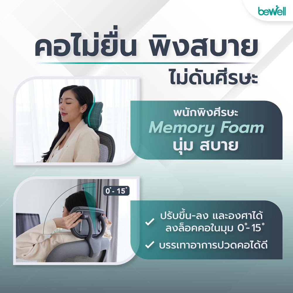 เก้าอี้สุขภาพ BEWELL ENCLOSE PLUS สีดำ