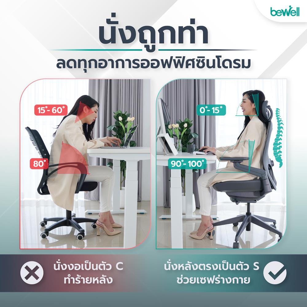 เก้าอี้สุขภาพ BEWELL ENCLOSE PLUS สีดำ