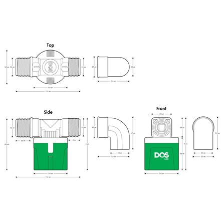 ลูกลอยควบคุมระดับน้ำ DOS PACTO M2524 1 นิ้ว สีเขียว
