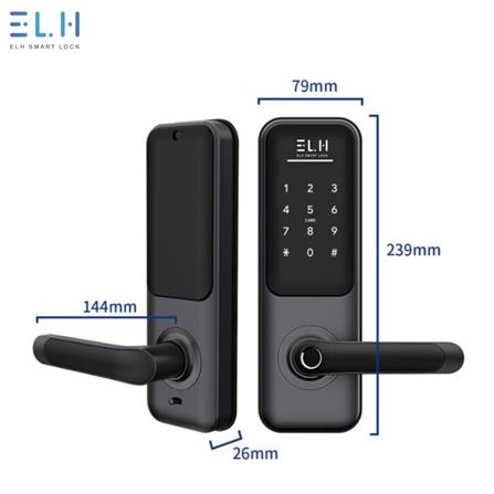 กลอนดิจิตอล ELH L300 สีดำ