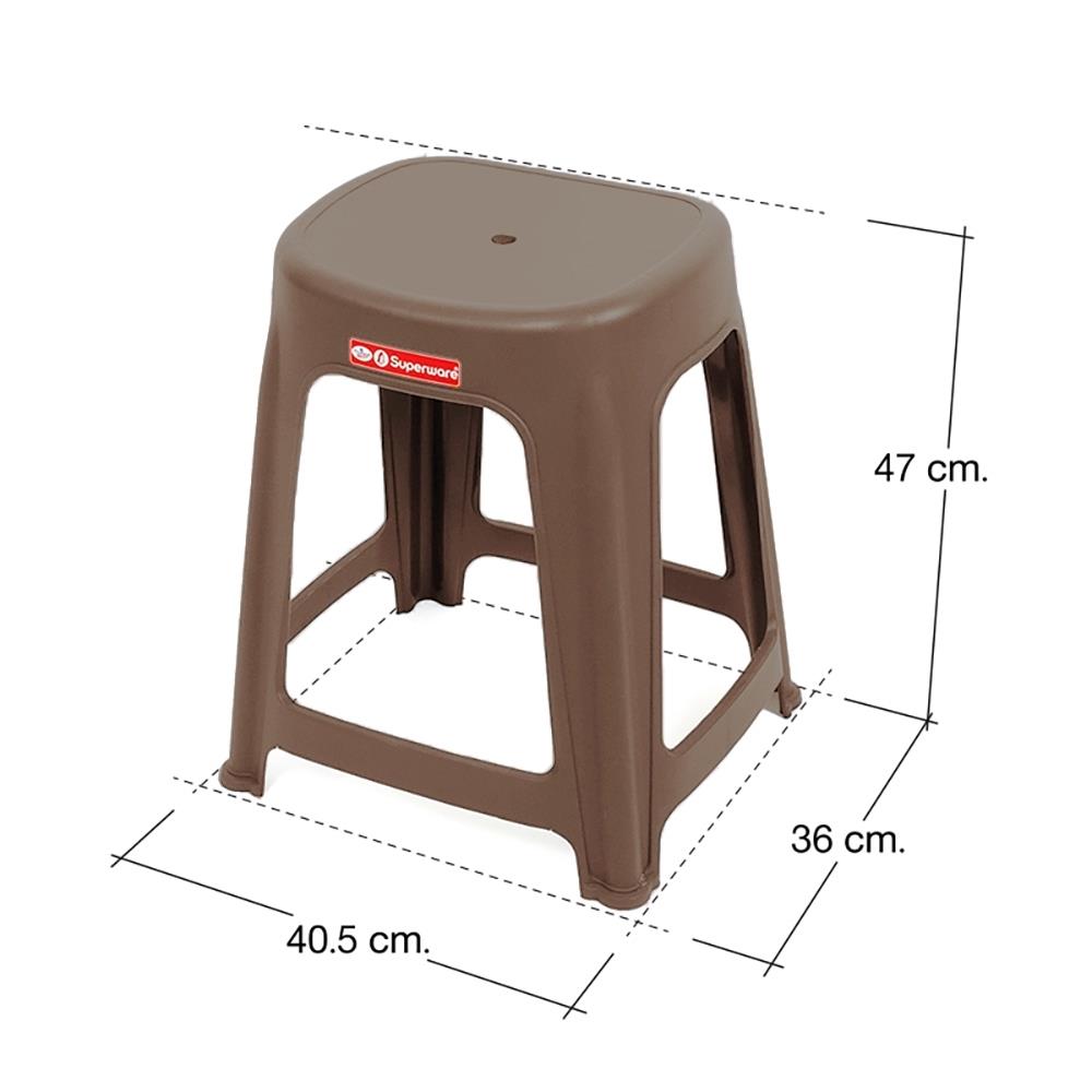 เก้าอี้พลาสติก SUPERWARE CH-68/A สีน้ำตาล