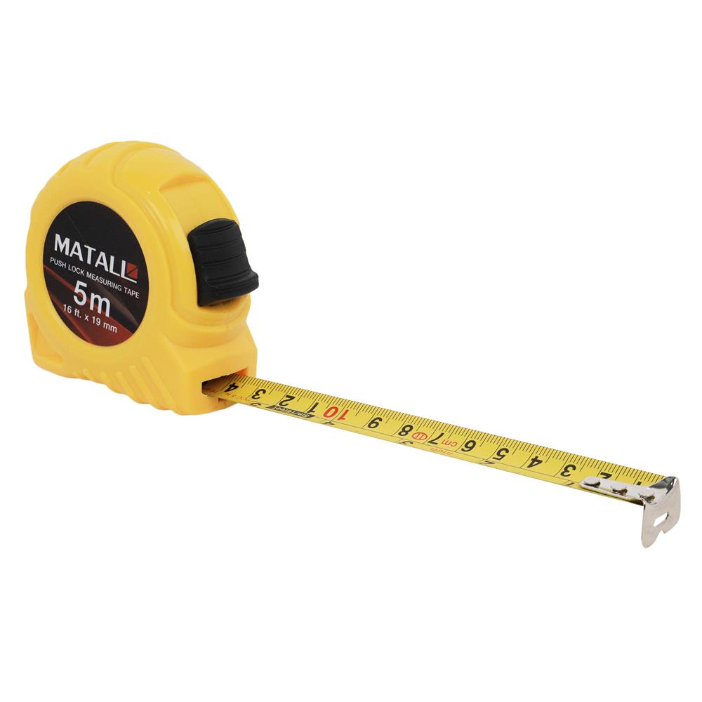 ตลับเมตรพลาสติก พร้อมตัวล็อก MATALL 5 ม.