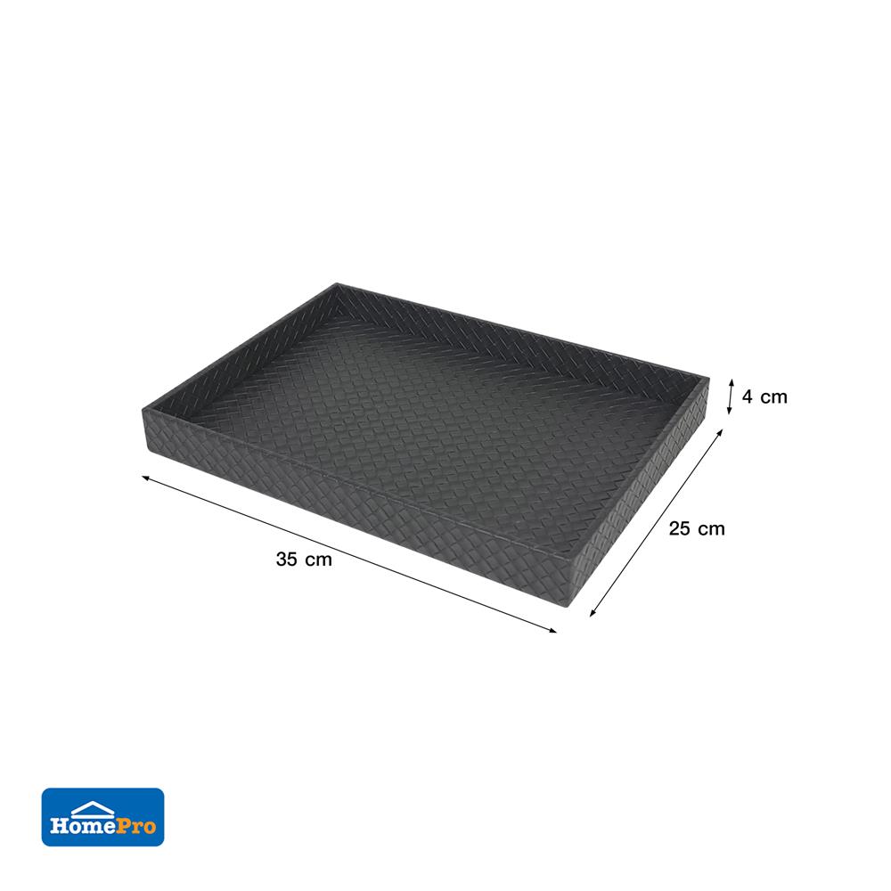 ถาด PVC KECH WEAVE L 35x25x3.5ซม. สีดำ
