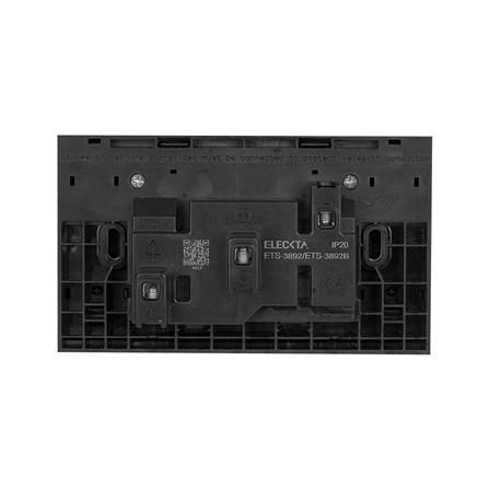 ชุดเต้ารับคู่ 3 ขา มีสวิตช์คุม ELECKTA VERVE สีดำ