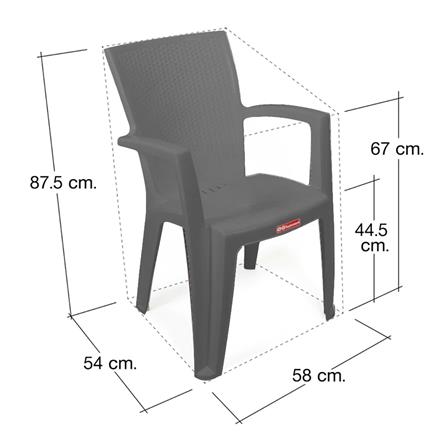 เก้าอี้พลาสติก SUPERWARE GIAVA สีเทา