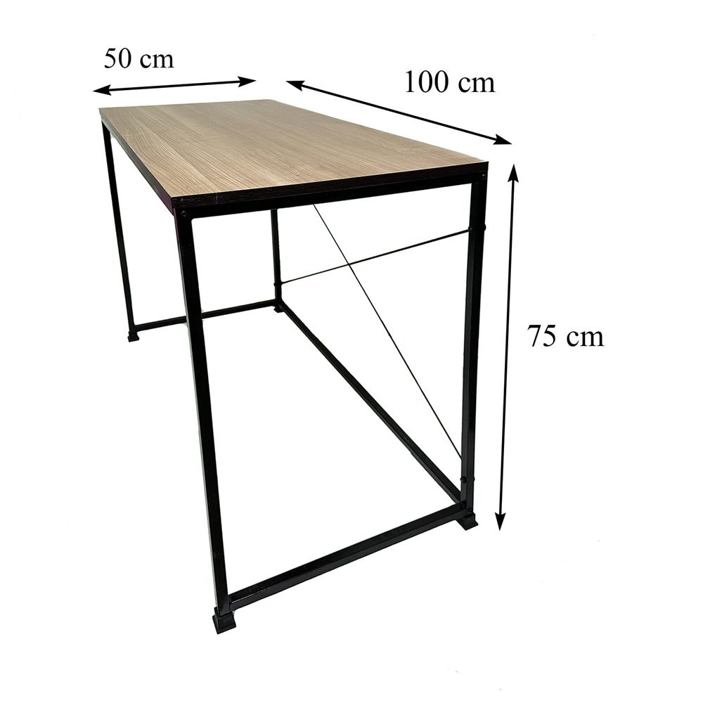 โต๊ะทำงานไม้ FURDINI MIX 100 ซม. สีโอ๊ค/ดำ