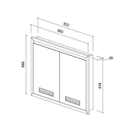 บานซิงค์คู่ช่องระบายอากาศ STARMARK MATTE 80x60 ซม. สี RICH WALNUT