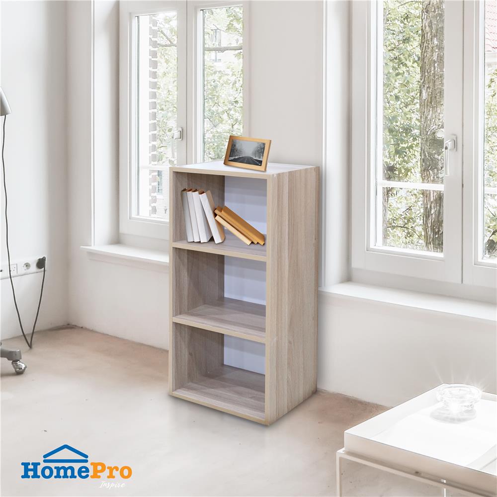 ตู้เตี้ยบานโล่ง 3 ชั้น FURDINI SAKI 40 ซม. สีไวท์โอ๊ค/ขาว