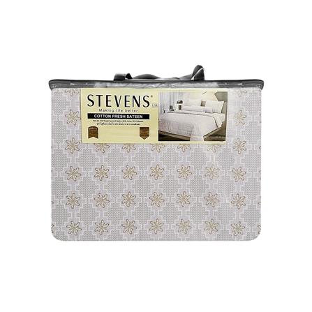 ชุดผ้าปูที่นอน 6 ฟุต 6 ชิ้น STEVENS COTTON FRESH SATEEN RY11