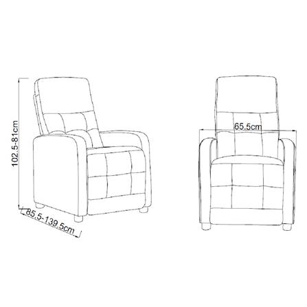 RECLINER FURDINI MUZAN สีมอคค่า