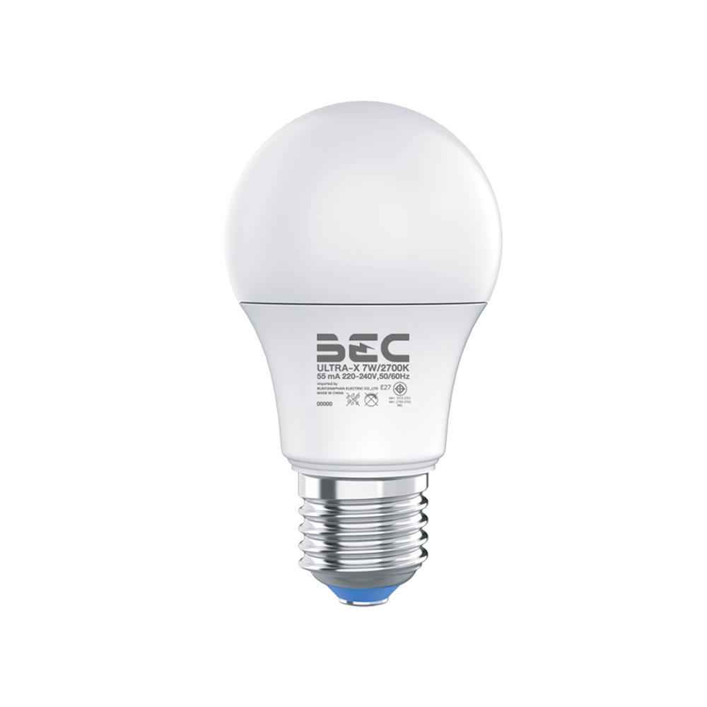 หลอด LED BEC ULTRA-X 7 วัตต์ WARM WHITE E27