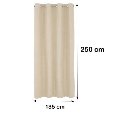 ผ้าม่าน EYELET HOME LIVING STYLE PALE UV 135X250 ซม. สีครีม