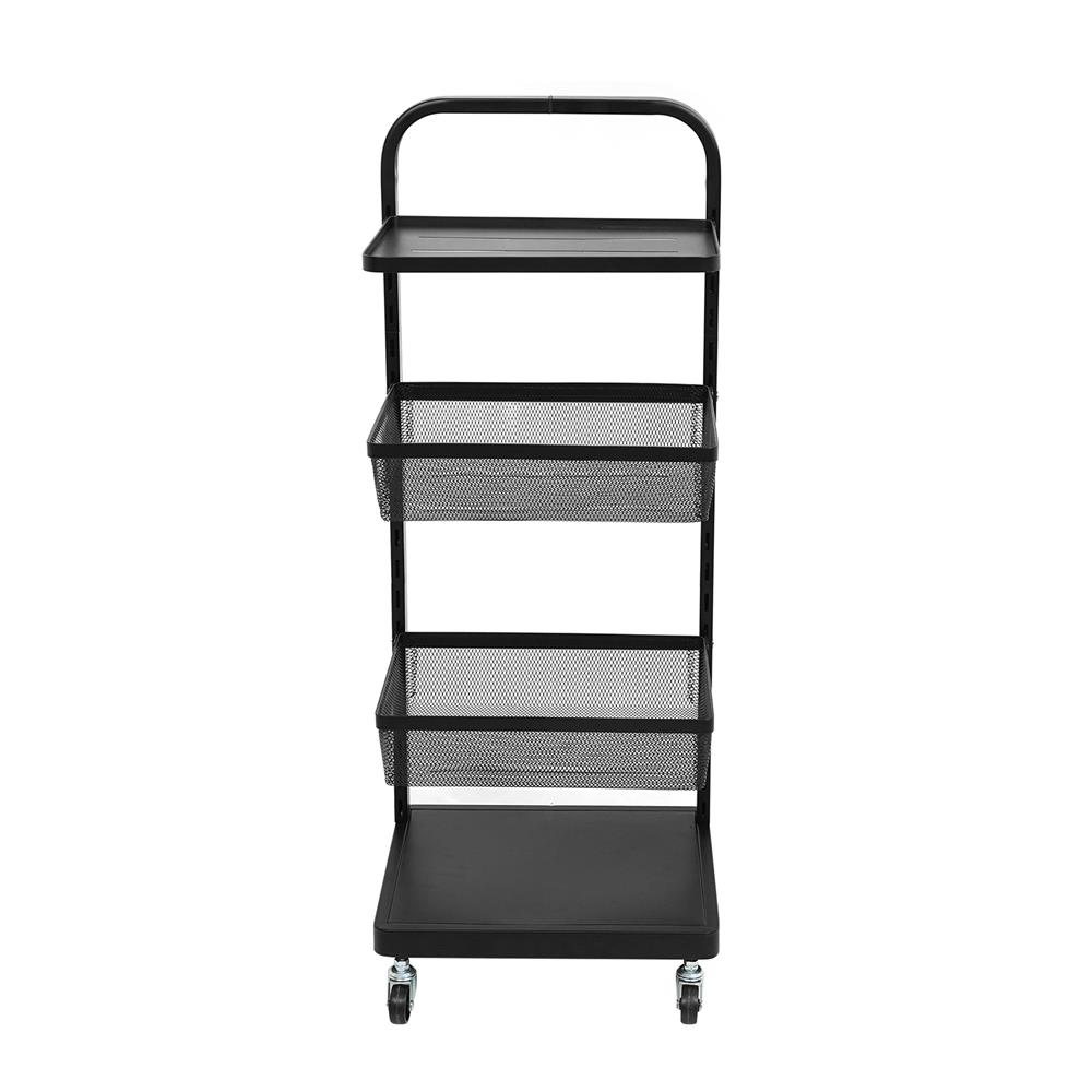 ชั้นวาง 4 ชั้น มีล้อ STACKO BRISK 35.5x30.7x89.6 ซม. สีดำ