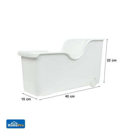 กล่องเก็บของในครัวมีล้อ KECH IVORY SIZE M สีขาว