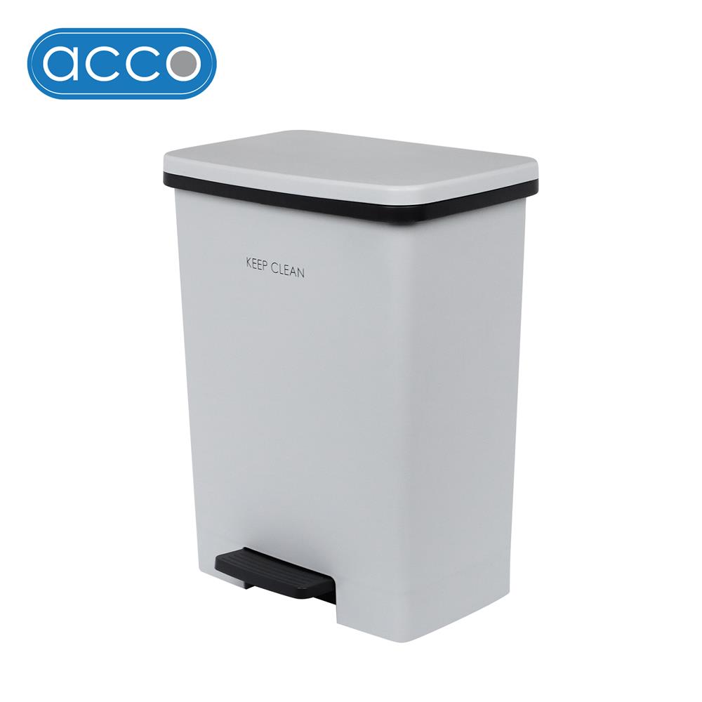 ถังขยะเหยียบเหลี่ยม ACCO SOFT CLOSE 20 ลิตร สีเทา