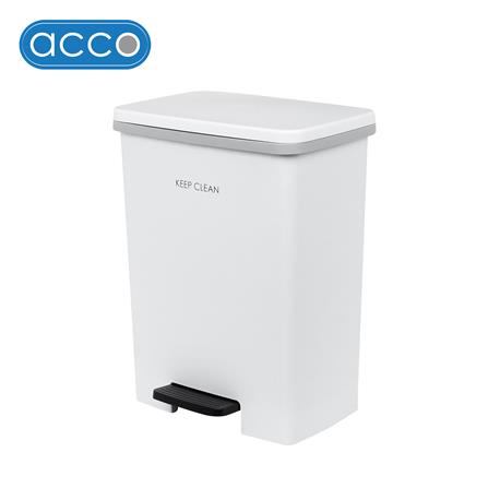 ถังขยะเหยียบเหลี่ยม ACCO SOFT CLOSE 20 ลิตร สีขาว