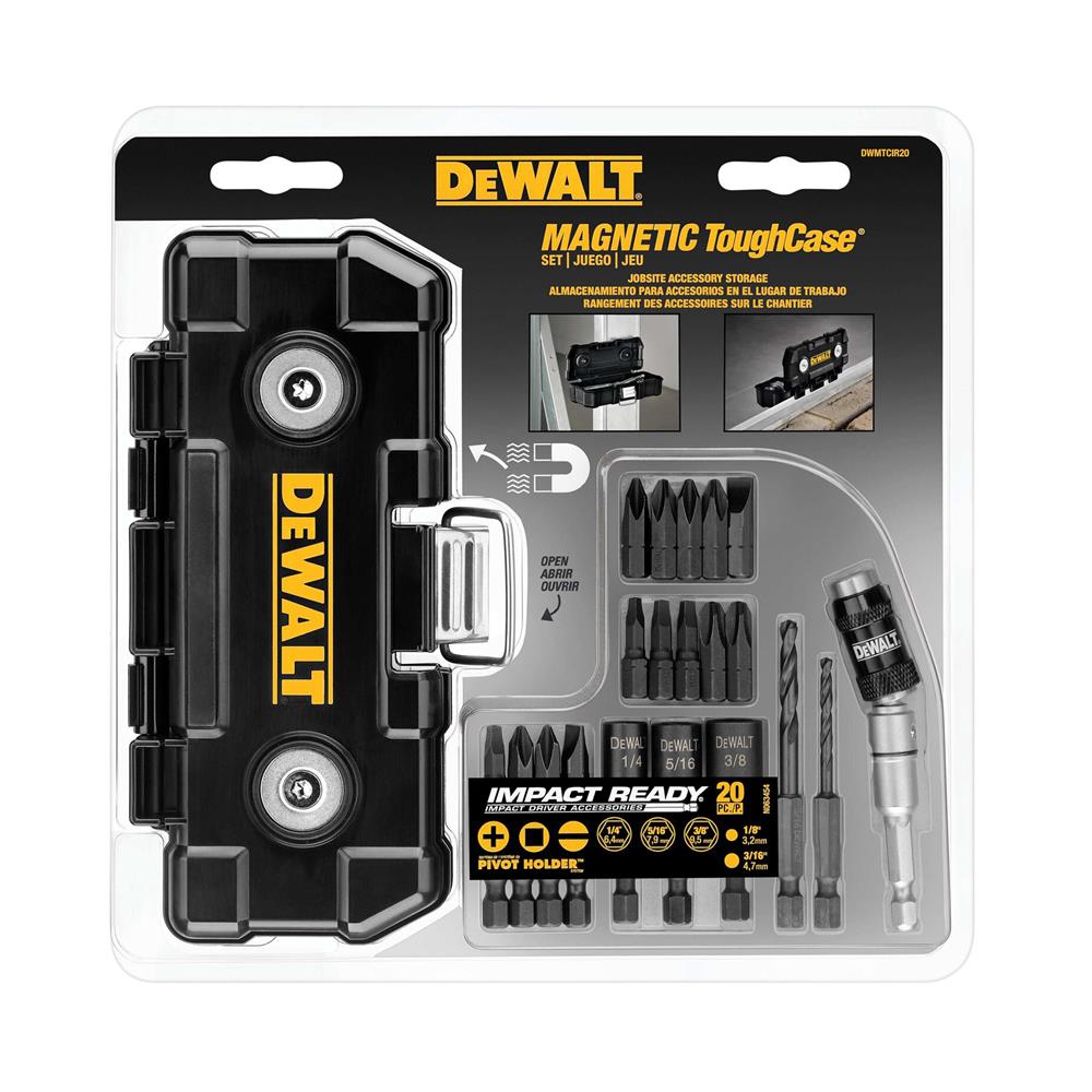 กล่องเครื่องมือแม่เหล็ก DEWALT DWMTCIR20 MAGNETIC TOUGH CASE ชุดดอกไข ...