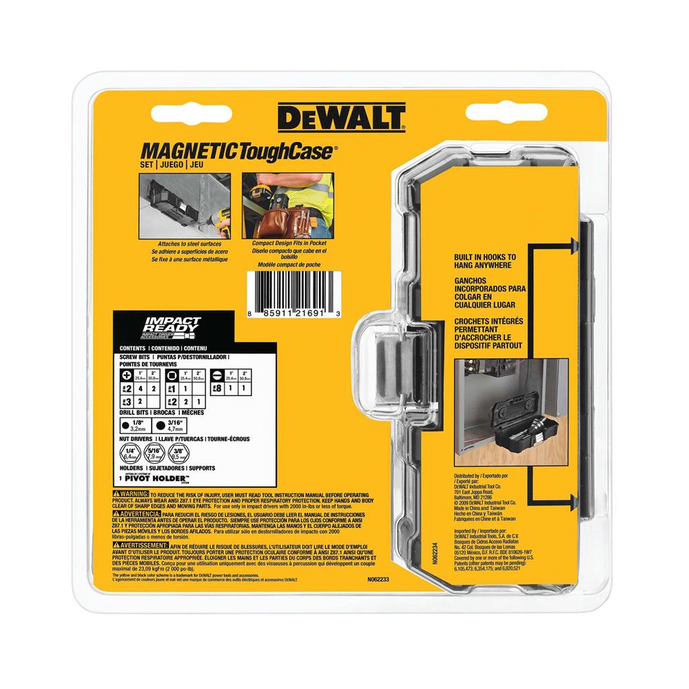 กล่องเครื่องมือแม่เหล็ก DEWALT DWMTCIR20 MAGNETIC TOUGH CASE ชุดดอกไข ...
