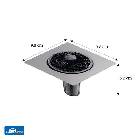 ตะแกรงกันกลิ่น DEXZON SS PLATE DIY สีดำ/เทา