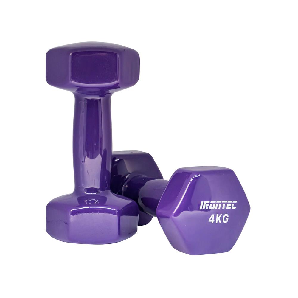 ดัมเบลหุ้มไวนิล IRONTEC 4 กก. สีม่วง