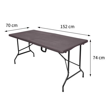 โต๊ะพับอเนกประสงค์ HDPE SPRING 150 ซม. สีน้ำตาล