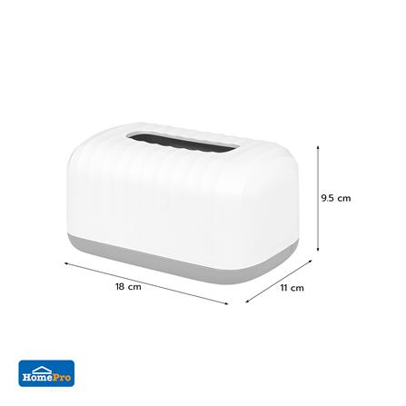 กล่องทิชชู่แผ่น PP KECH HARMONY สีขาว