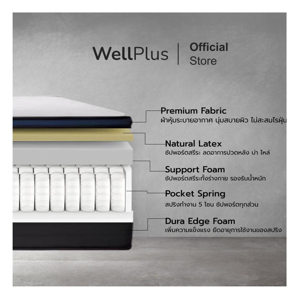ที่นอน 6 ฟุต WELLPLUS BAILEY