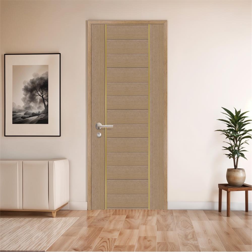 ประตูภายใน PS ไม่เจาะลูกบิด LINEDEKOR DTD02G 90X200 ซม. สีสักด้าน