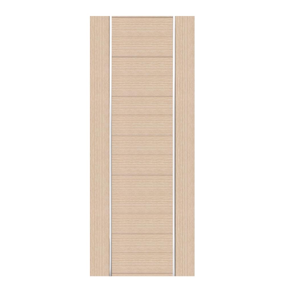 ประตูภายใน PS ไม่เจาะลูกบิด LINEDEKOR DTD02S 80X200 ซม. สีบีชด้าน