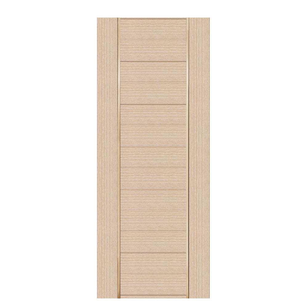 ประตูภายใน PS ไม่เจาะลูกบิด LINEDEKOR DTD02G 80X200 ซม. สีบีชด้าน